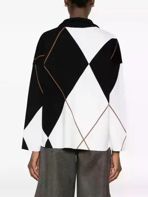 Max Mara Argyle Intarsia-knit Sweater
