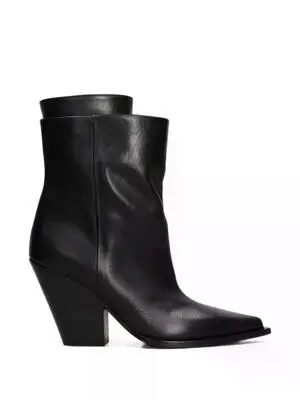 Elena Iachi Pointed-toe Leather Boots - Black