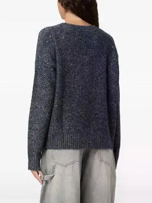 ELEH Sequin-embellished Crew-neck Sweater