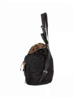 Prada Leopard-print Buckle-fastening Backpack