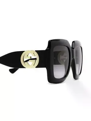 Gucci Logo-plaque Oversize Sunglasses