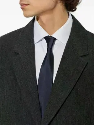 VIVIENNE WESTWOOD Orb-embroidered Silk Tie - Blue