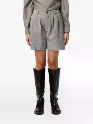 ELEH Pleated Tailored Shorts - Grey