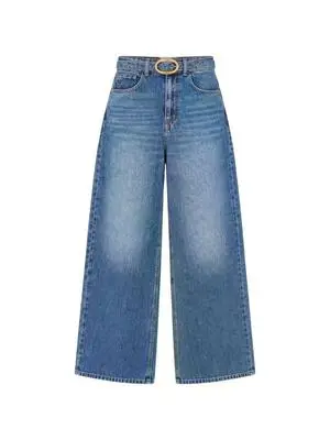 TWINSET Belted Wide-leg Jeans