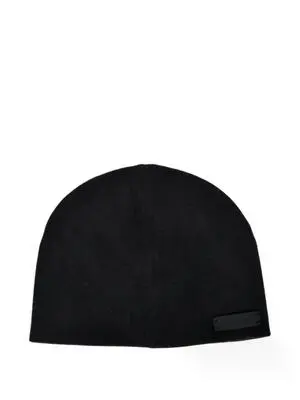 BREATH Company Logo-jacquard Beanie Hat - Black