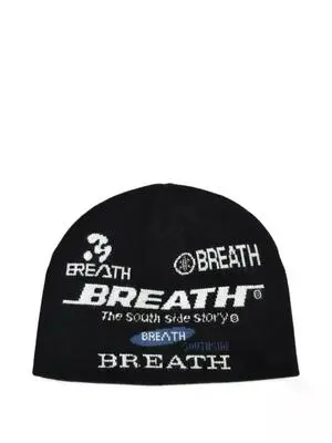 BREATH Company Logo-jacquard Beanie Hat