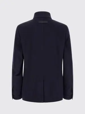 Zegna Single-breasted Pure Cashmere Blazer With Mandarin Collar