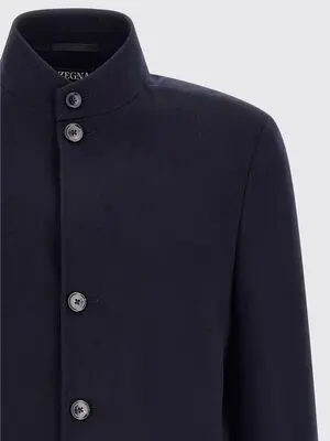 Zegna Single-breasted Pure Cashmere Blazer With Mandarin Collar