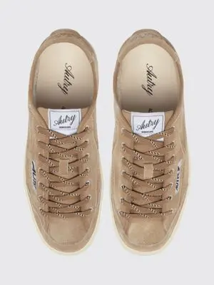 AUTRY Windscape Low-top Leather, Suede And Raffia Sneakers