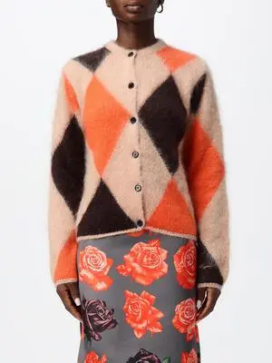 MSGM Argyle Pattern Mohair-blend Cardigan