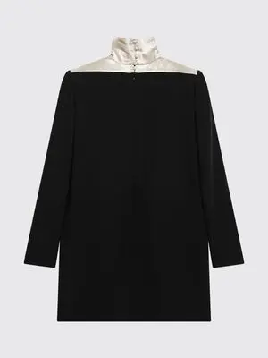 Valentino Garavani Long-sleeved High-neck Crêpe Sheath Mini Dress