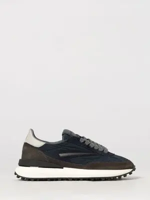 D.a.t.e. Athleta Two-tone Sneakers In Leather And Suede Nylon