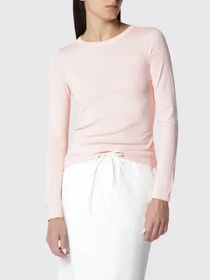 FLORE FLORE Long-sleeved Slim Fit T-shirt In Organic Cotton - Pink