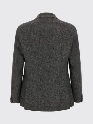 Tagliatore Single-breasted Blazer In Wool And Silk Blend With Patch Pockets