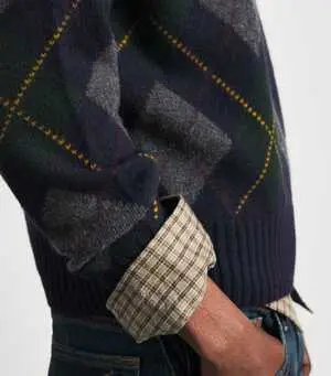 Polo Ralph Lauren Wool-mohair Argyle Polo Sweater