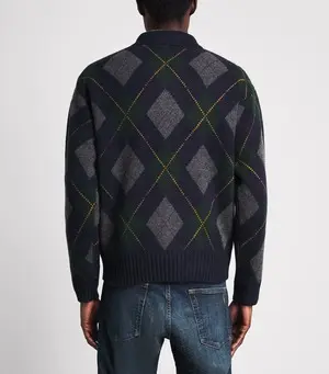 Polo Ralph Lauren Wool-mohair Argyle Polo Sweater