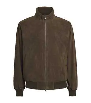 Polo Ralph Lauren Goat Suede Charleton Bomber Jacket