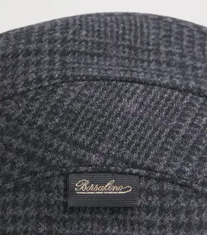 Borsalino Houndstooth Vincenzo Flat Cap