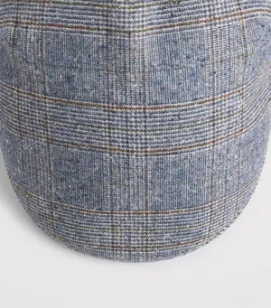 Borsalino Prince Of Wales Check Parigi Duckbill Flat Cap