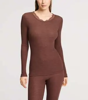 Hanro Wool-silk Long-sleeve T-shirt