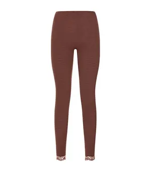 Hanro Wool-silk Lace-hem Leggings