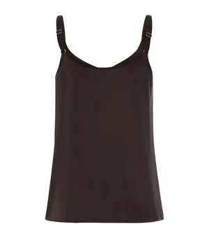 Hanro Silk Grand Central Cami Pyjama Top - Brown