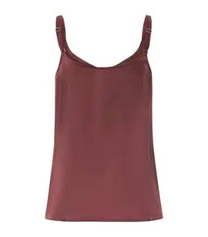 Hanro Silk Grand Central Cami Pyjama Top - Red