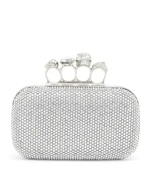 Alexander McQueen Crystal-embellished Knuckle Clutch Bag