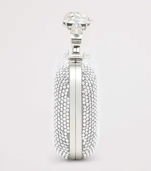 Alexander McQueen Crystal-embellished Knuckle Clutch Bag