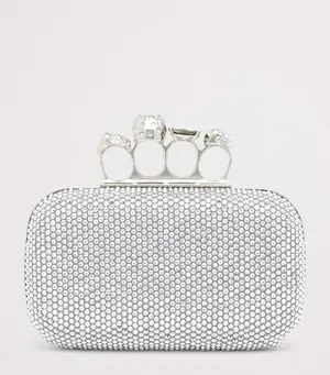 Alexander McQueen Crystal-embellished Knuckle Clutch Bag