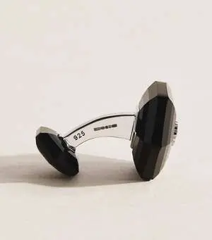 Tateossian Onyx And Sapphire Hexagonal Cufflinks
