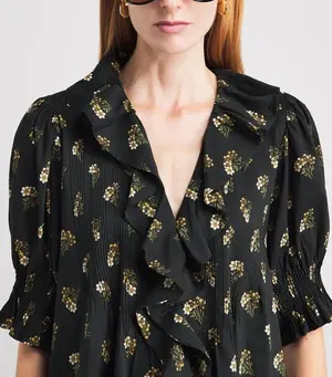 DÔEN Floral Henri Blouse