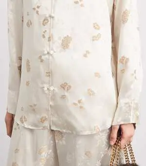 DÔEN Floral Jacquard Maurise Shirt