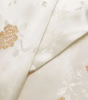 DÔEN Floral Jacquard Lavona Wide-leg Trousers