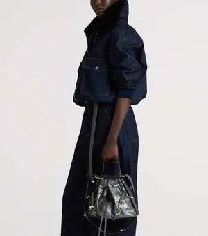 Givenchy Shearling-collar Denim Blouson Jacket - Blue