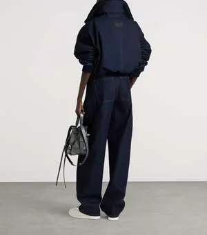 Givenchy Shearling-collar Denim Blouson Jacket - Blue