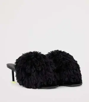 Givenchy Leather Pompom Heeled Mules 65