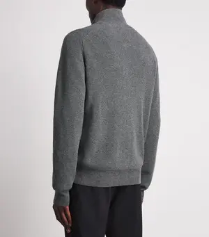 Pal Zileri Wool-silk-cashmere High-neck Cardigan