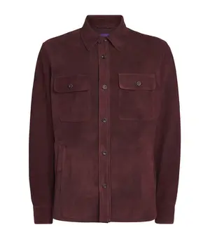 Ralph Lauren Purple Label Suede Overshirt