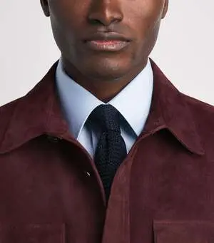 Ralph Lauren Purple Label Suede Overshirt - Red
