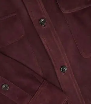 Ralph Lauren Purple Label Suede Overshirt - Red