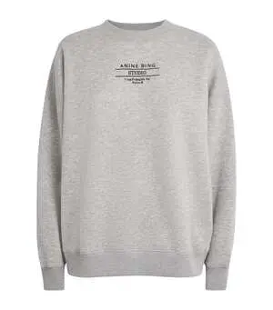 ANINE BING Fleece Logo Miles Sweatshirt