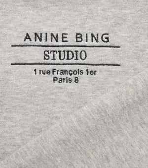 ANINE BING Fleece Logo Miles Sweatshirt