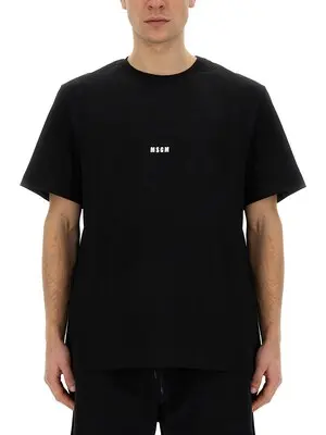 MSGM T-shirt In Cotone - Black