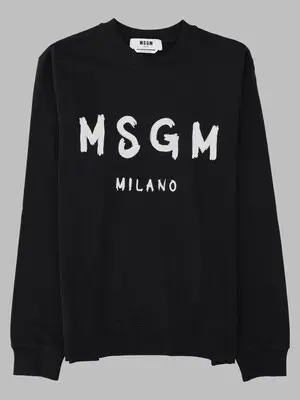 MSGM Felpa In Cotone Con Logo