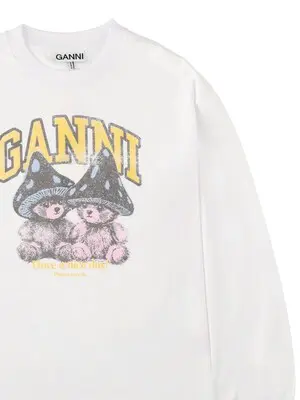 GANNI Felpa Con Stampa