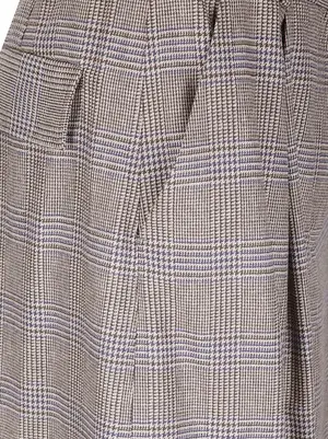 P.a.r.o.s.h Riley Checked Wide-leg Pants