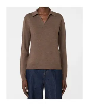 Max Mara Wkdcappa V-neck Knitted Polo Shirt