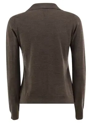 Max Mara Wkdcappa V-neck Knitted Polo Shirt - Maroon