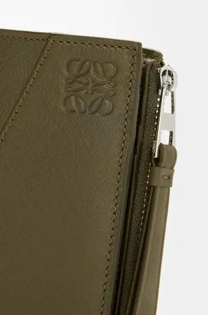 Loewe Puzzle Slim Compact Wallet In Classic Calfskin